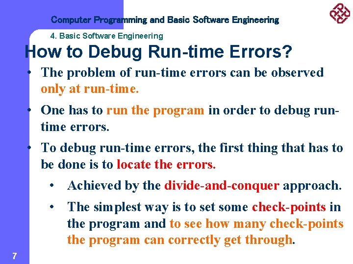 Computer Programming and Basic Software Engineering 4 Basic