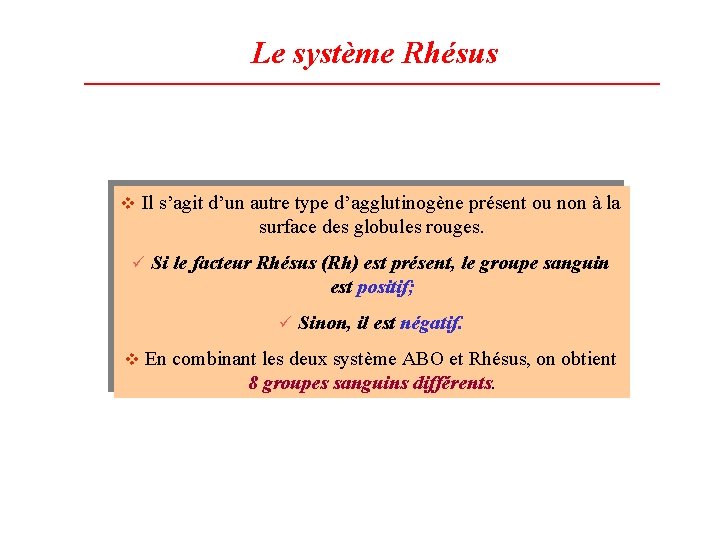 Le systme circulatoire Les groupes sanguins Introduction Le