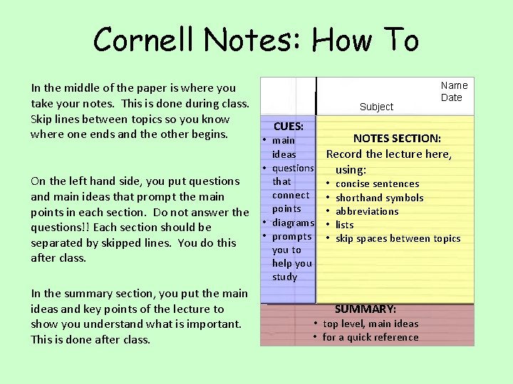 Cornell Notes What are Cornell Notes Who came