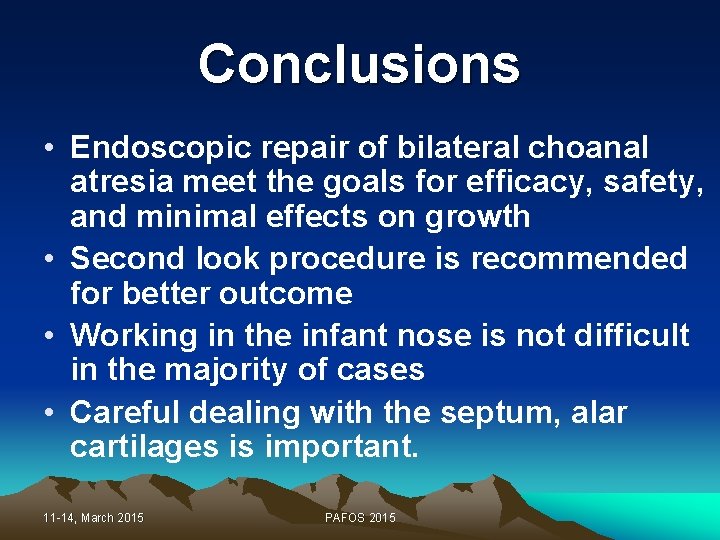 Endoscopic Repair of Bilateral Congenital Choanal Atresia over