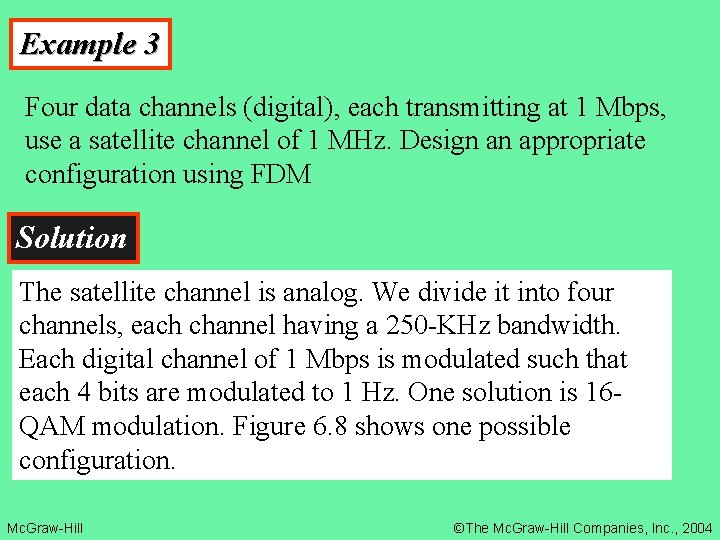 Chapter 6 Multiplexing Mc GrawHill The Mc GrawHill
