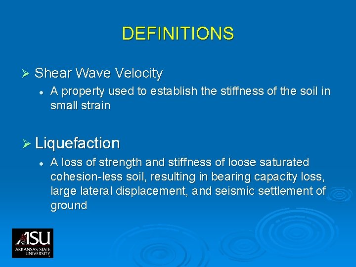 Shear Wave Velocity Profiling Using Simplified Equipment Sponsored