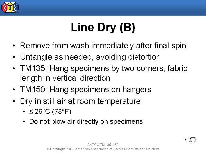 AATCC TM 135 2018 Dimensional Changes of Fabrics