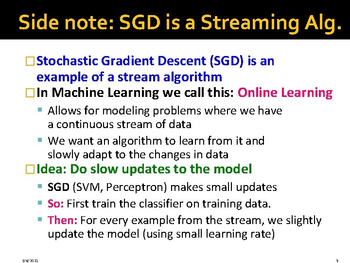 Mining Data Streams Part 1 New Topic Infinite