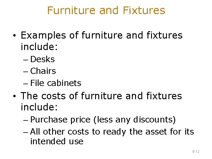 Chapter 9 Plant Assets Natural Resources and Intangibles