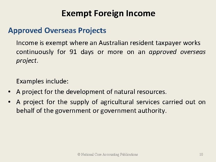 Chapter 3 Exempt Income and Non assessable non