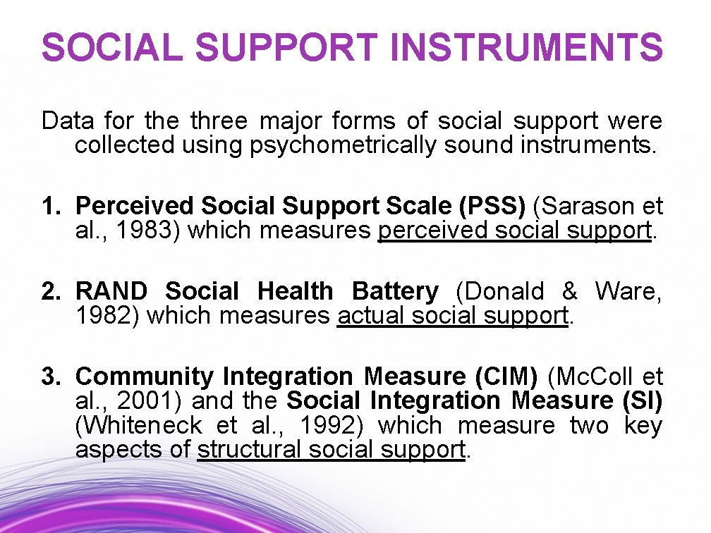 THE RELATIONSHIPS AMONG THREE DIFFERENT TYPES OF SOCIAL