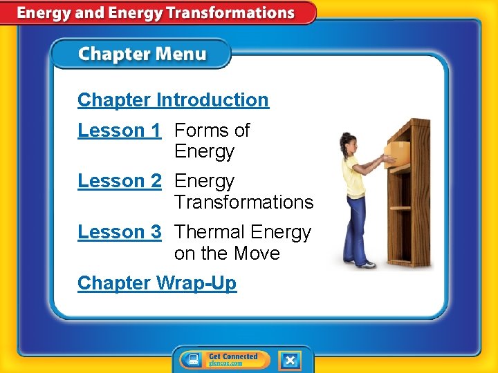 Chapter Introduction Lesson 1 Forms of Energy Lesson