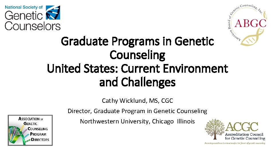 Graduate Programs in Genetic Counseling United States Current