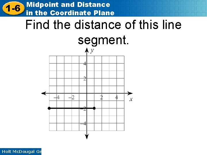 1 6 Midpoint and Distance in the Coordinate
