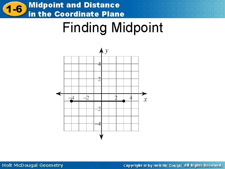 1 6 Midpoint and Distance in the Coordinate