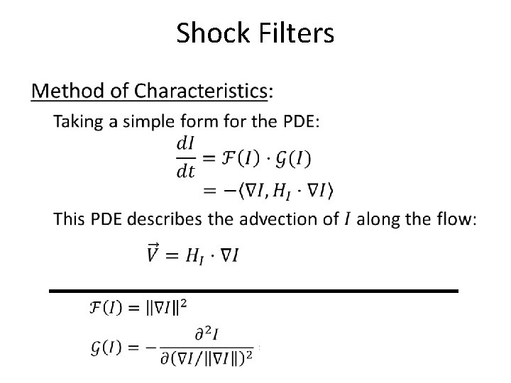 Unconditionally Stable Shock Filters for Image and Geometry