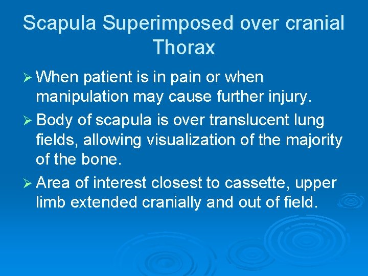 Small Animal Forelimb Ch 13 Scapula Two methods