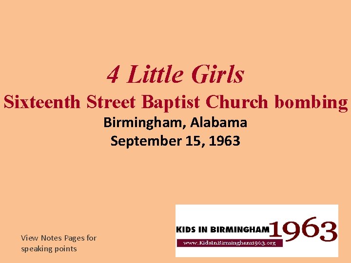 4 Little Girls Sixteenth Street Baptist Church bombing