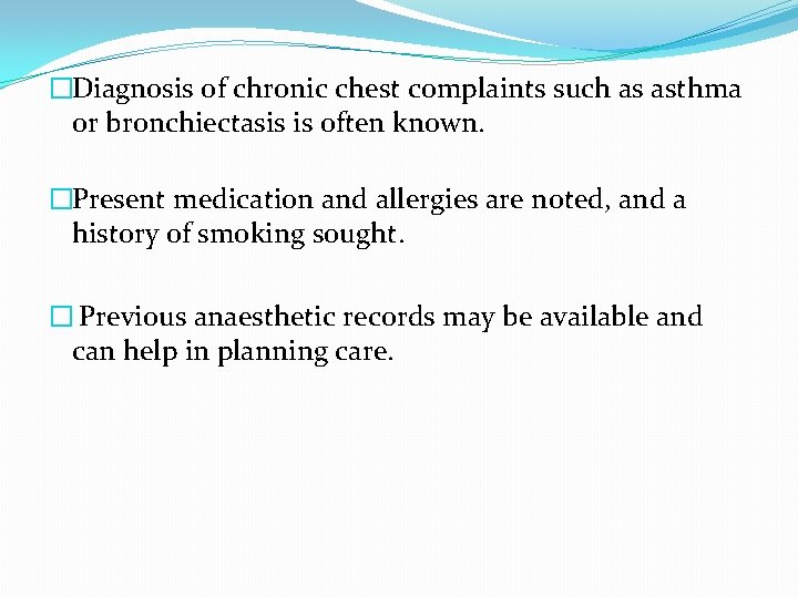 ANAESTHESIA WITH CONCURRENT RESPIRATORY DISEASES MODERTOR BY DR