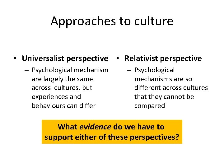 CULTURE AND ITS INFLUENCE ON INDIVIDUAL IB Psychology