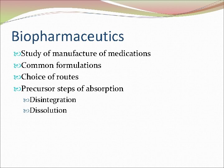 Foundation Knowledge and Skills Chapter 11 Basic Biopharmaceutics