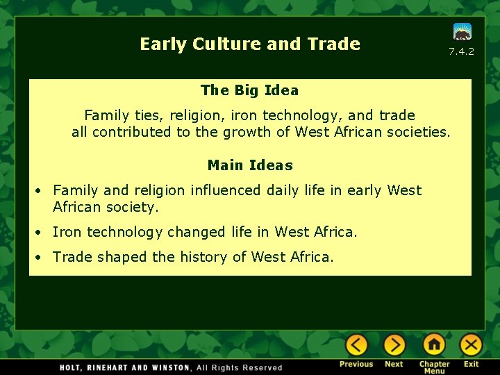 Chapter 5 Early West African Societies Section Notes