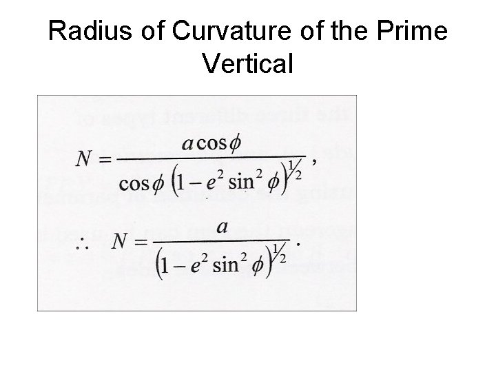 Lecture 11 Geometry of the Ellipse 25 February