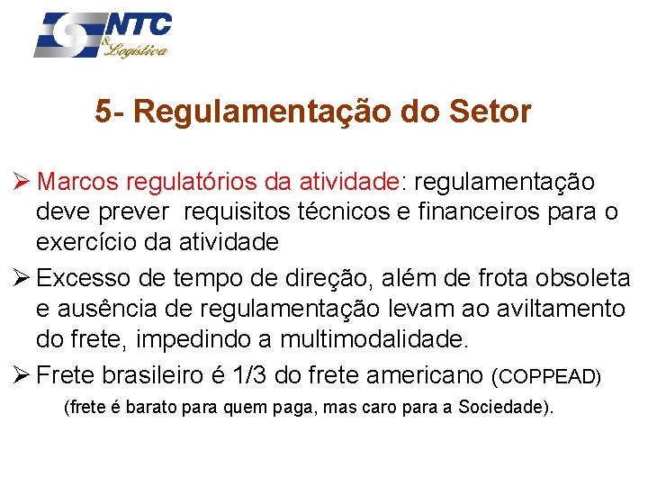 O TRANSPORTE RODOVIRIO DE CARGAS E A SEGURANA