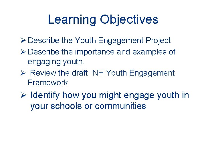 Youth Engagement A Framework for Building Youth Resilience