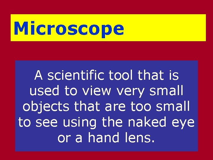 Microscopes and Magnification Investigation 2 4 Vocabulary Microscopy
