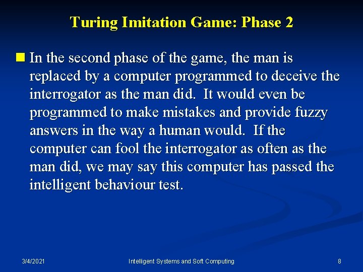 Lecture 1 Introduction to knowledgebase intelligent systems n