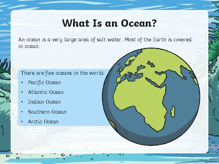What Is an Ocean An ocean is a