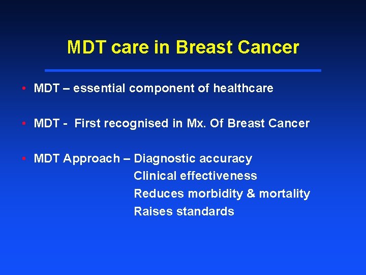 Specialist Breast Units Does it improve Breast Cancer