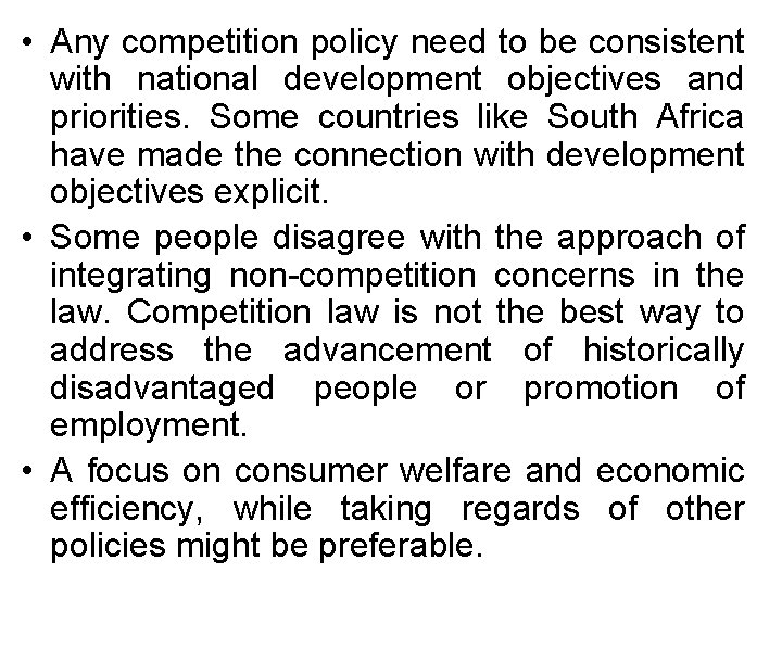 Importance of Competition Law and Policy Competition Policy