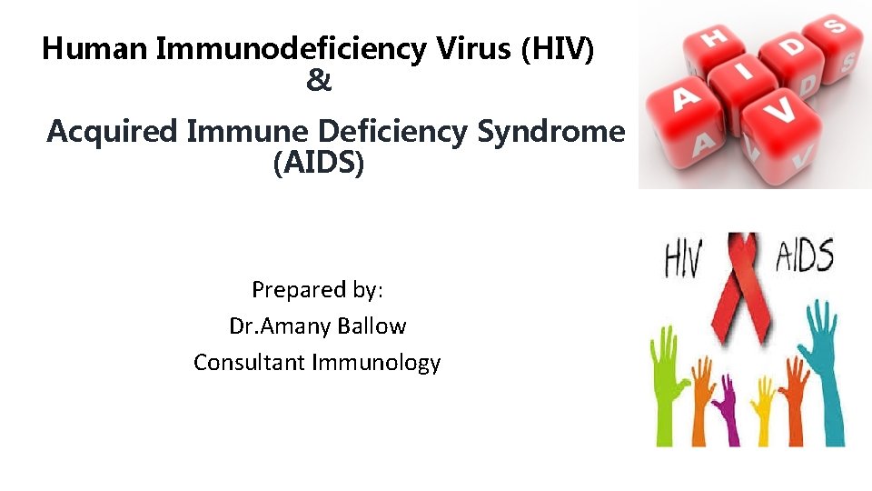 Human Immunodeficiency Virus HIV Acquired Immune Deficiency Syndrome
