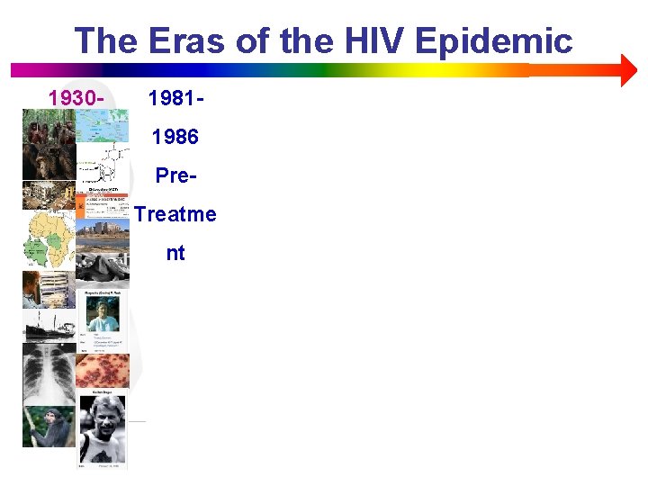 The Eras of the HIV Epidemic 1930 1981