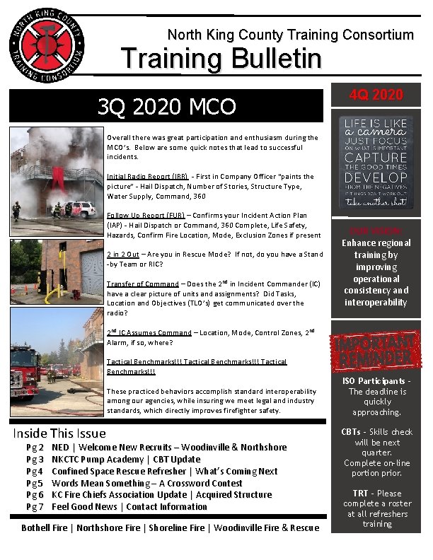 North King County Training Consortium Training Bulletin 3