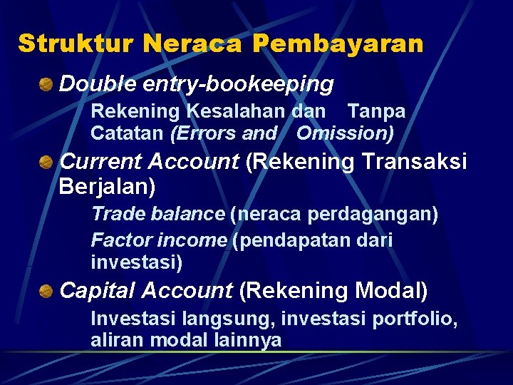 Bab 3 Neraca Pembayaran Neraca Pembayaran Bagi Manajer