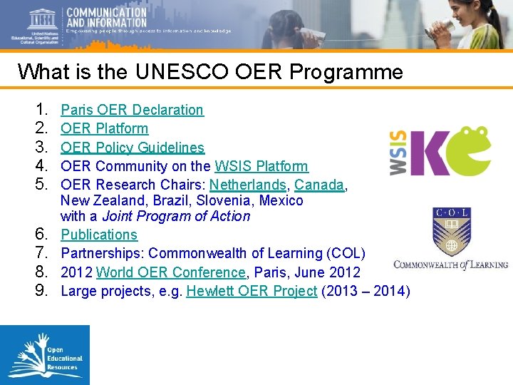 The global perspective of OER Fred Mulder Emeritus