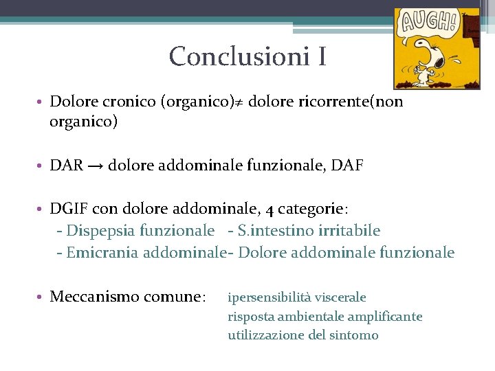 I DOLORI ADDOMINALI RICORRENTI UN PROTOCOLLO DA CONDIVIDERE