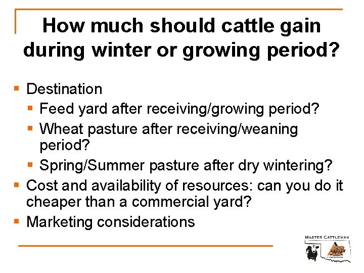 Supplementing and Feeding Calves and Stocker Cattle Discussion
