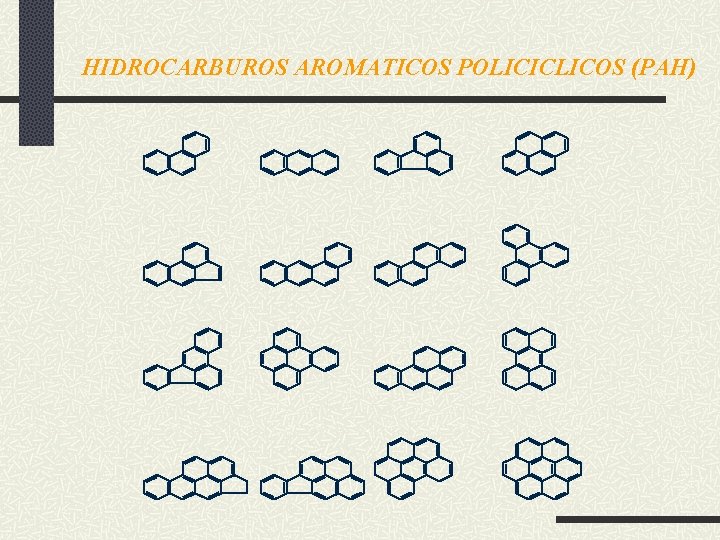 HIDROCARBUROS AROMATICOS POLICICLICOS PAH HIDROCARBUROS AROMATICOS ...