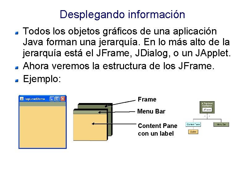Programacin de Interfaces Grficas en Java Objetivo Programar