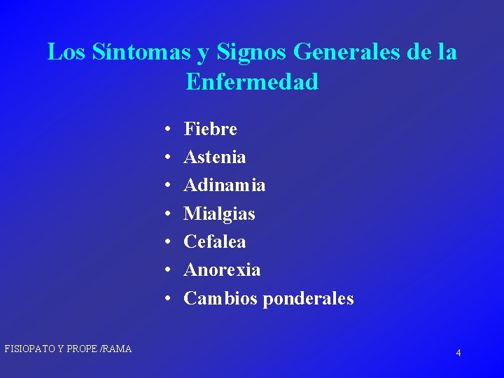 Fundamentos Fisiopatolgicos de los Signos y Sntomas de