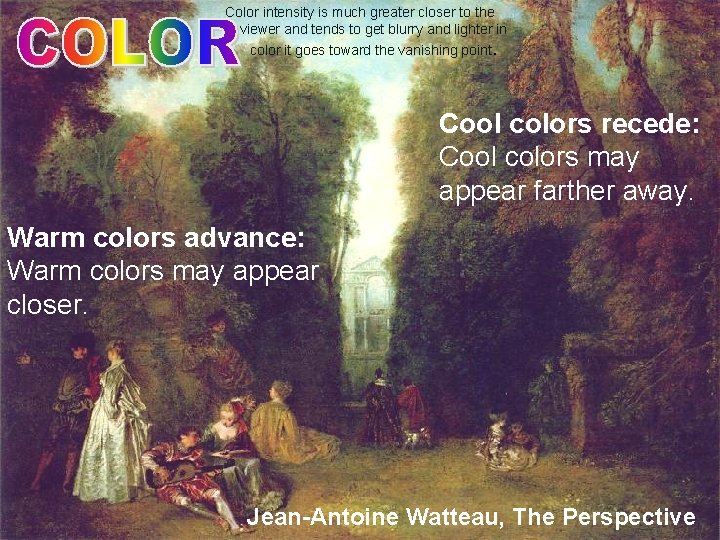 How do artists create depth and distance on