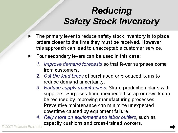 Inventory Management Chapter 12 2007 Pearson Education Inventory
