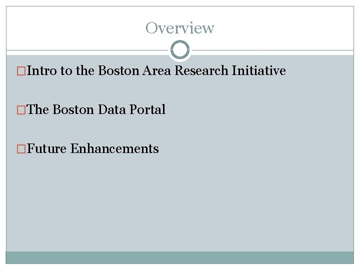 The Boston Area Research Initiatives Boston Data Portal