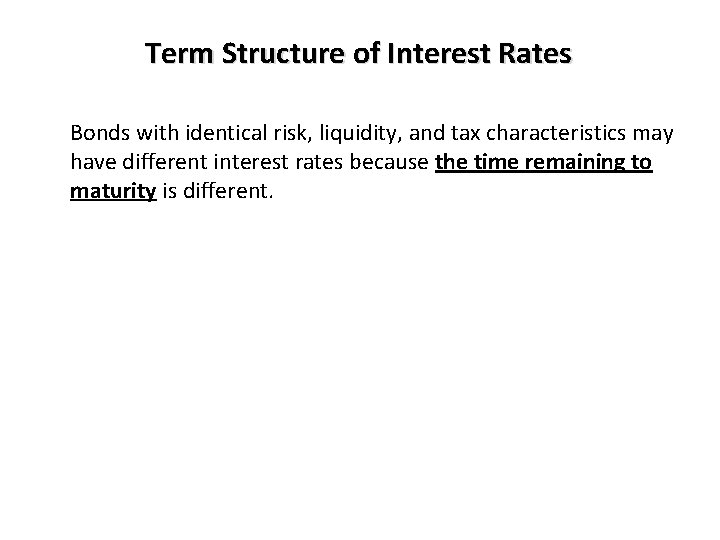 RISK AND TERM STRUCTURE OF INTEREST RATES Fundamentals