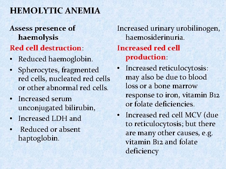 HEMOLYTIC ANEMIA Dr M A Sofi MD FRCP