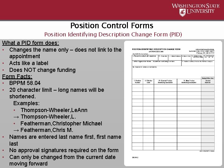 Position Control Human Resource Services French Administration Building