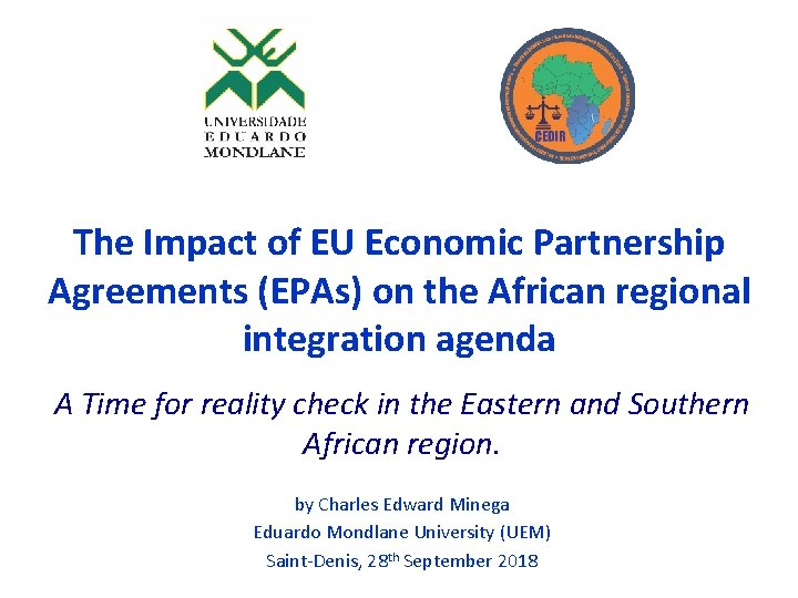 The Impact of EU Economic Partnership Agreements EPAs
