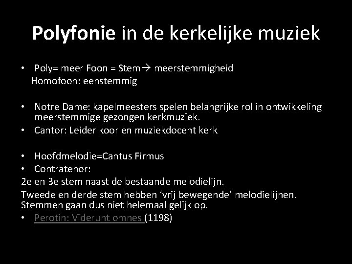 Ontwikkeling van de muziek in de middeleeuwen Esthetica