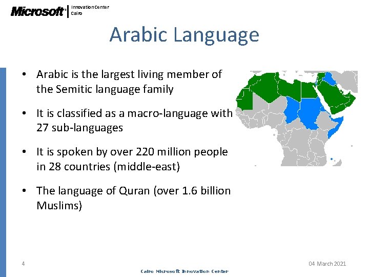 Innovation Center Cairo Arabic Language Challenges Walid Magdy