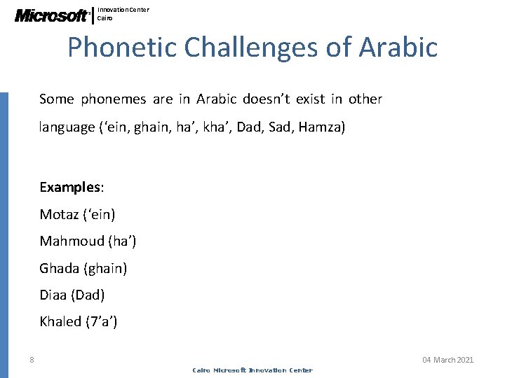 Innovation Center Cairo Arabic Language Challenges Walid Magdy